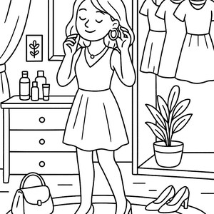 Cozy Girl Coloring Book: 40 Printable Cozycore Pages (PDF) - Etsy