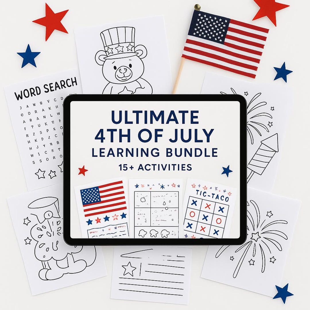 July 4th Kids Printable Activity Bundle | Instant Download – Only 4.97 ...