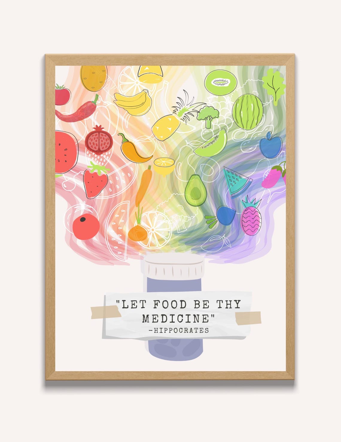Let Food Be Thy Medicine Nutrition Dietitian Wall Art Digital Download ...