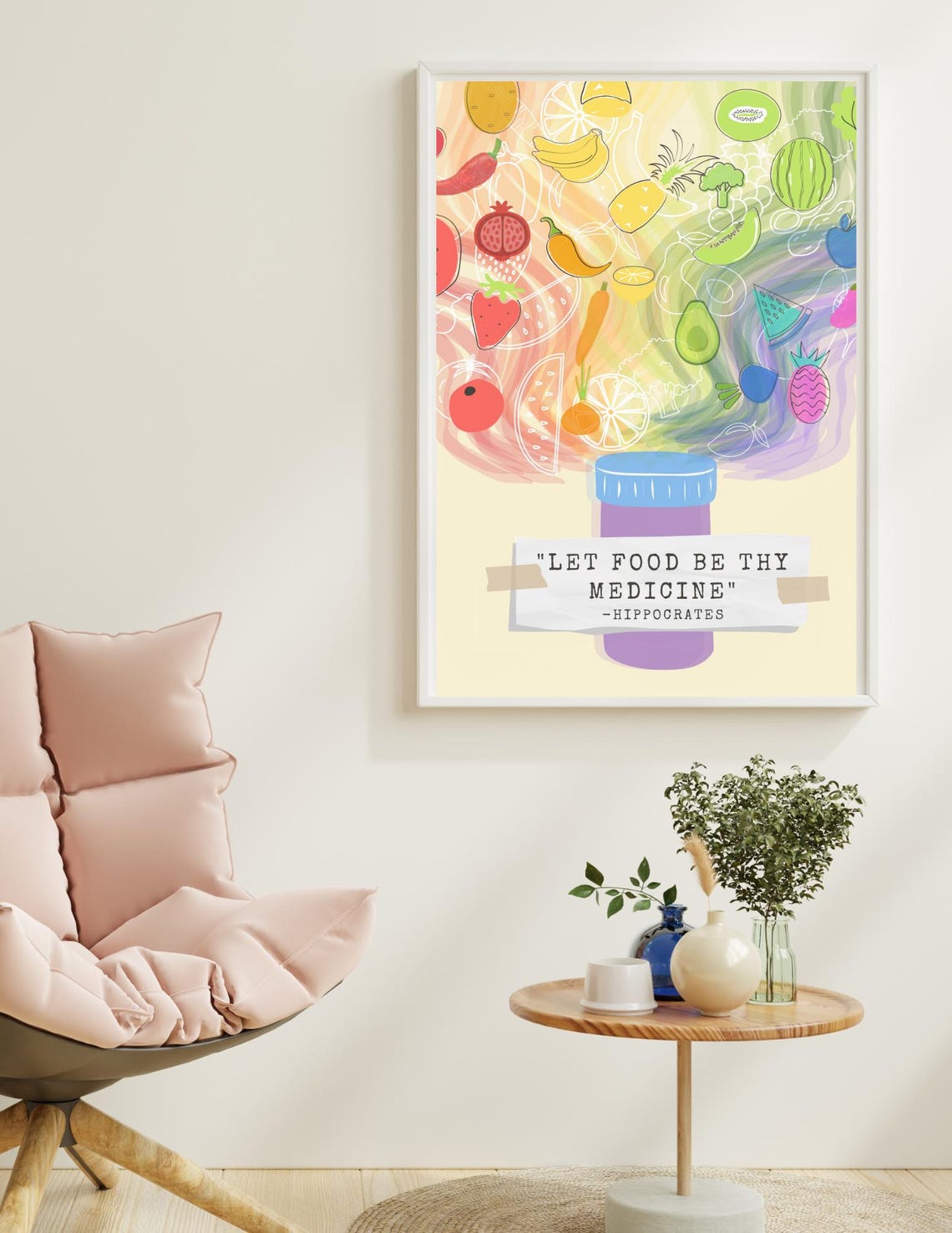 Nutrition Wall Art Poster- "let Food Be Thy Medicine" - Etsy