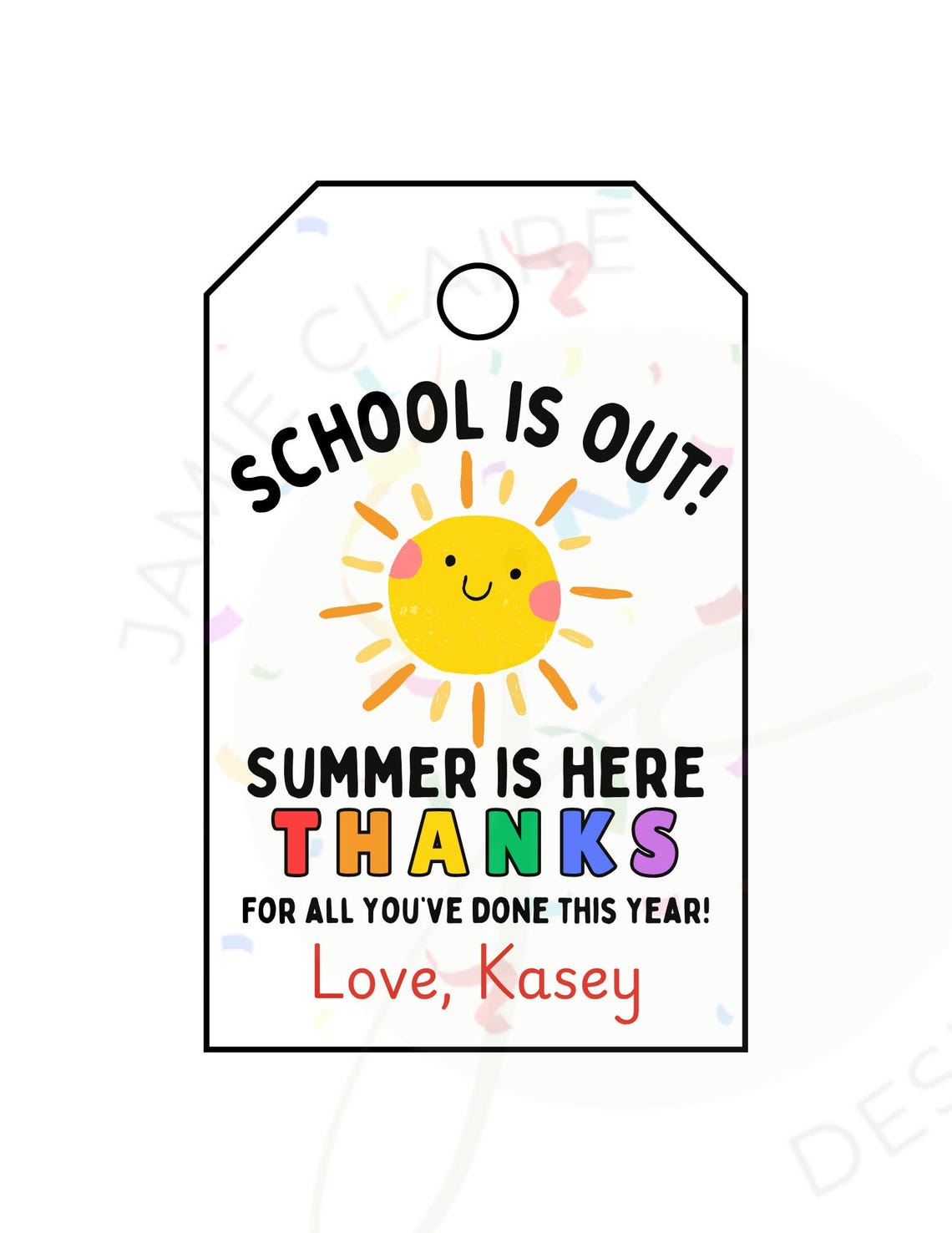 End of Year Teacher Appreciation Tags Teacher Gifts for Woman Gift Tags ...