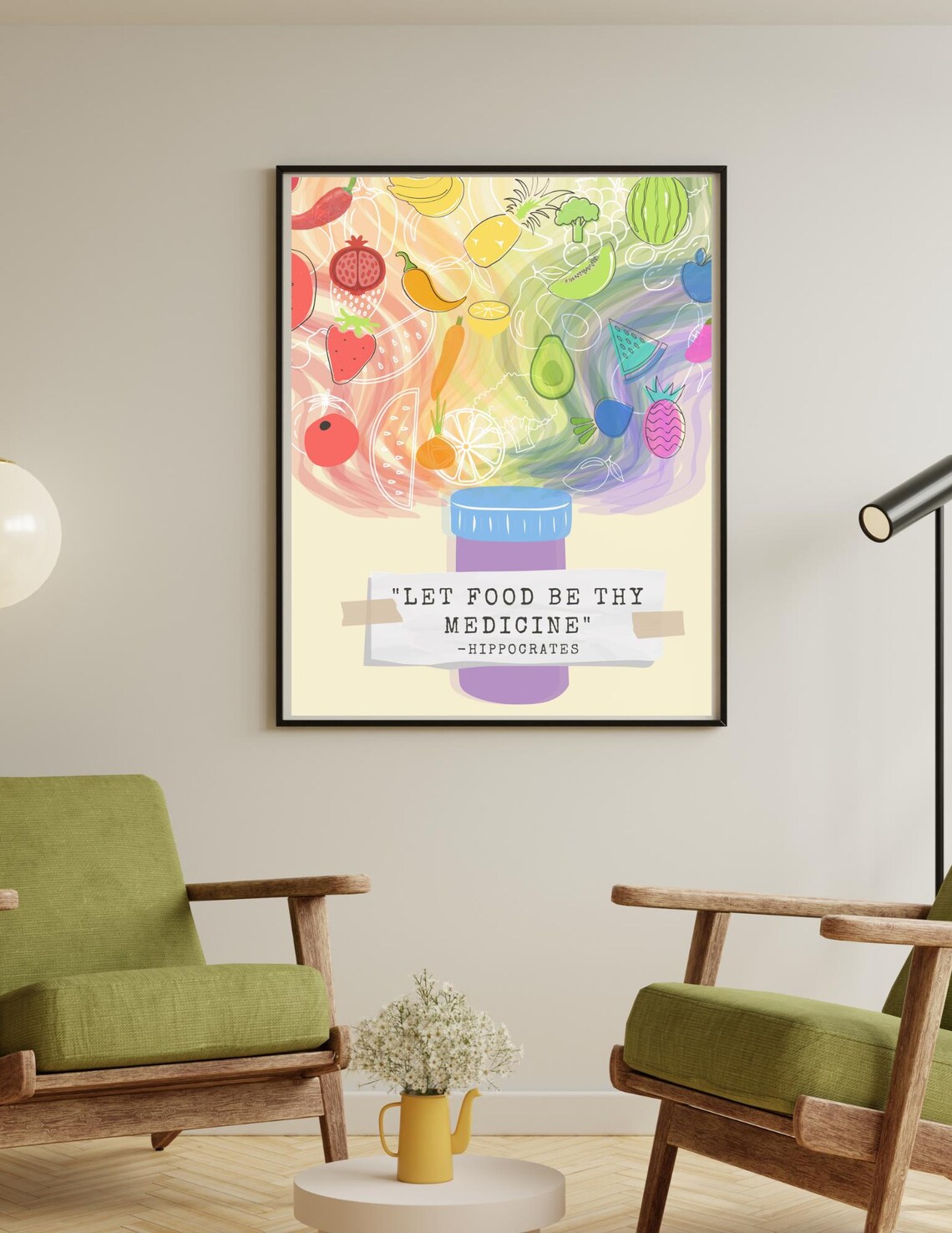Nutrition Wall Art Poster- "let Food Be Thy Medicine" - Etsy