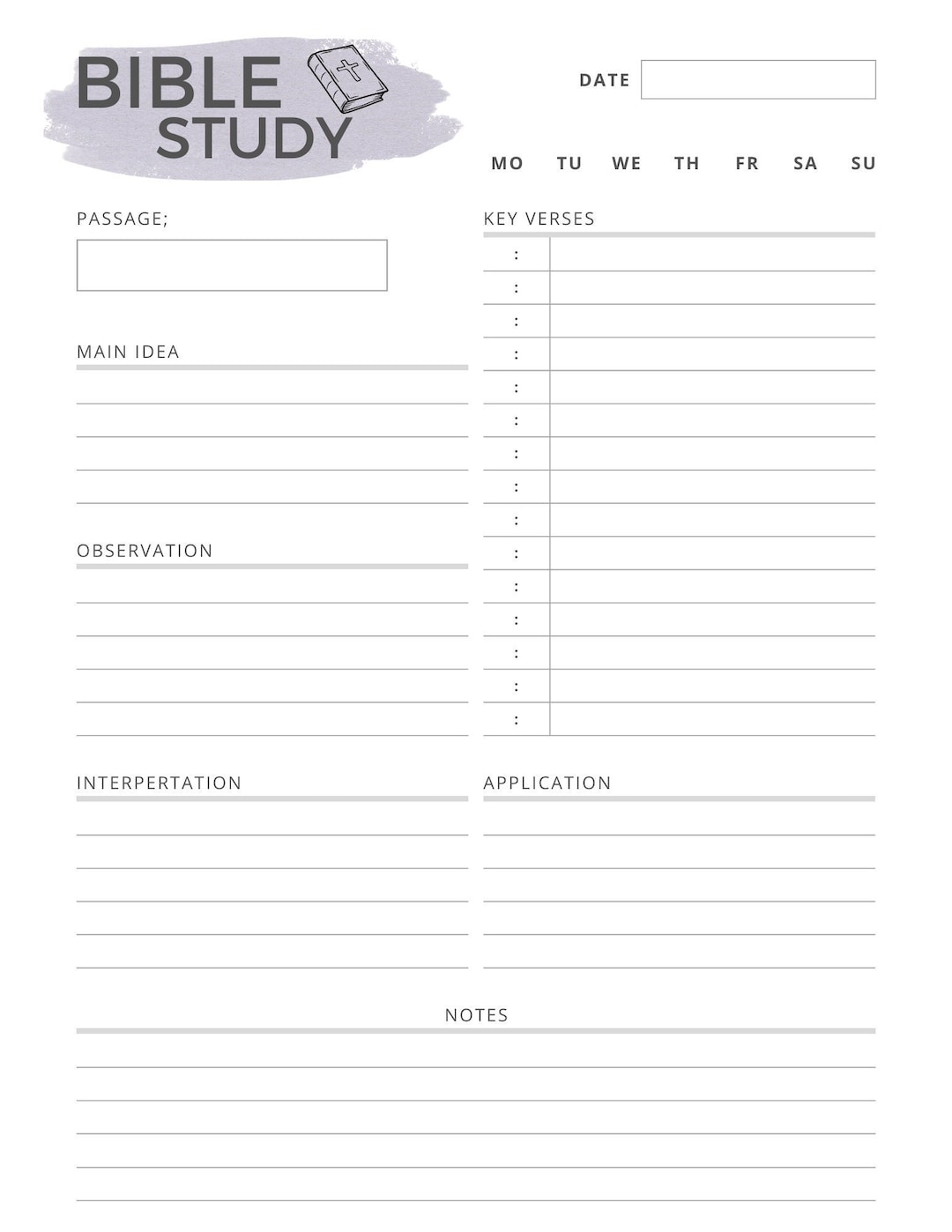 Bible Study Planner - Etsy