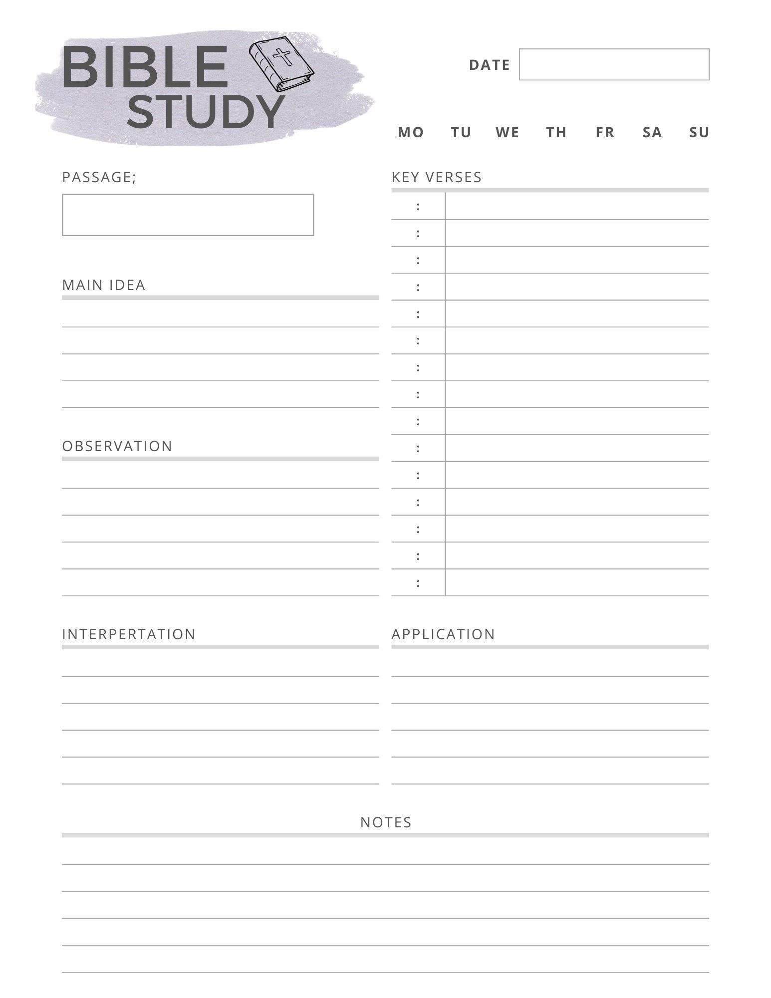 Bible Study Planner - Etsy