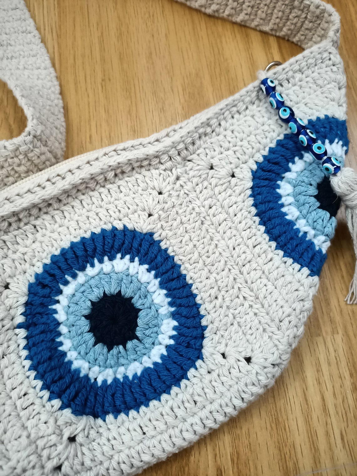 Belly Crochet Evil Eye Crossbody Bag Summer Evil Eye - Etsy
