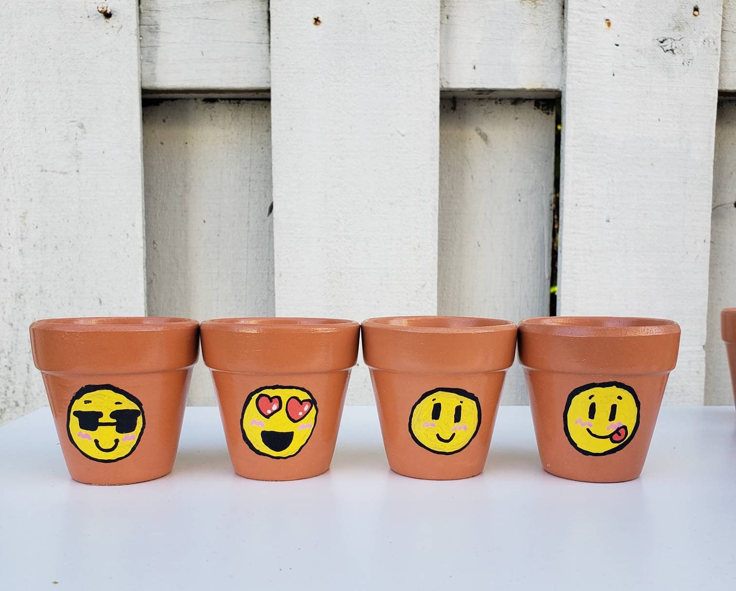 Eccentric Emoji Set Terracotta Pots Faces Emotions Cute Emoticons - Etsy