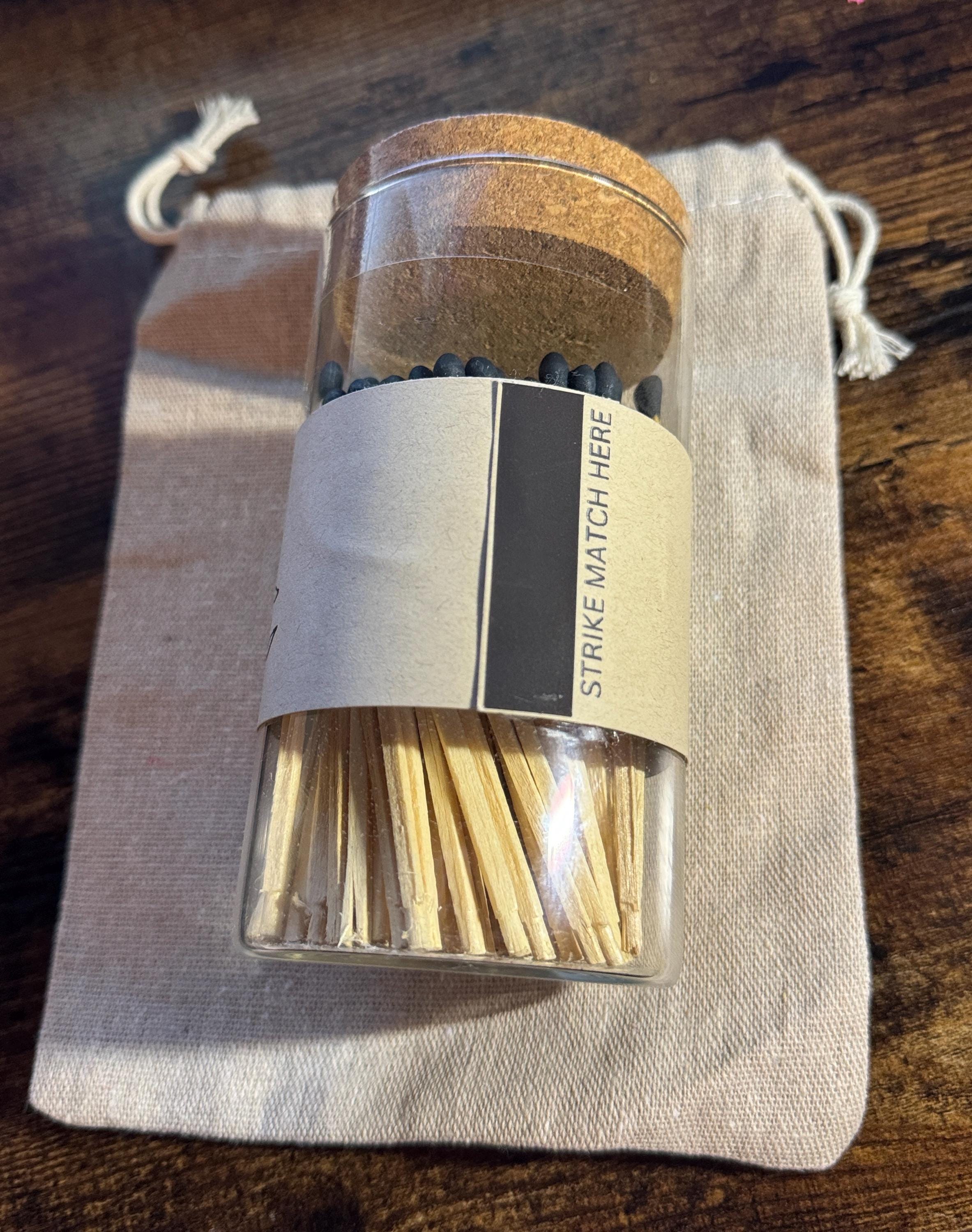 4” Match Sticks in a Glass Jar - Etsy