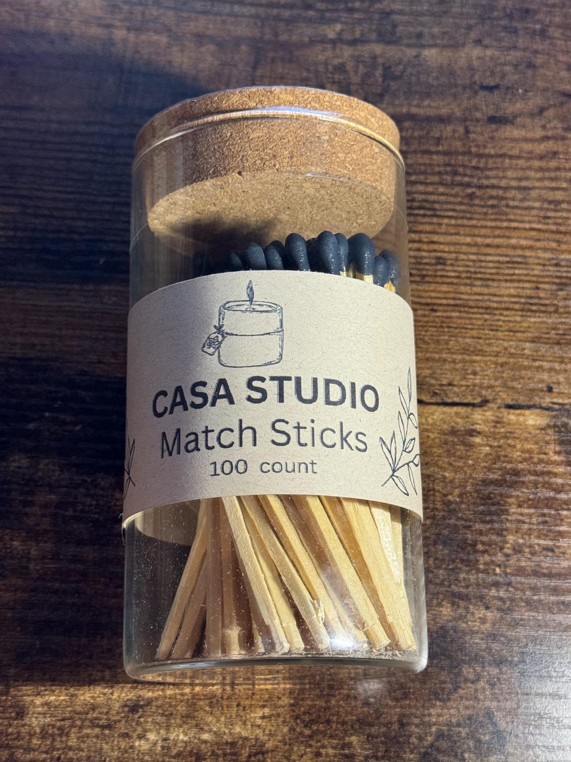 4” Match Sticks in a Glass Jar - Etsy