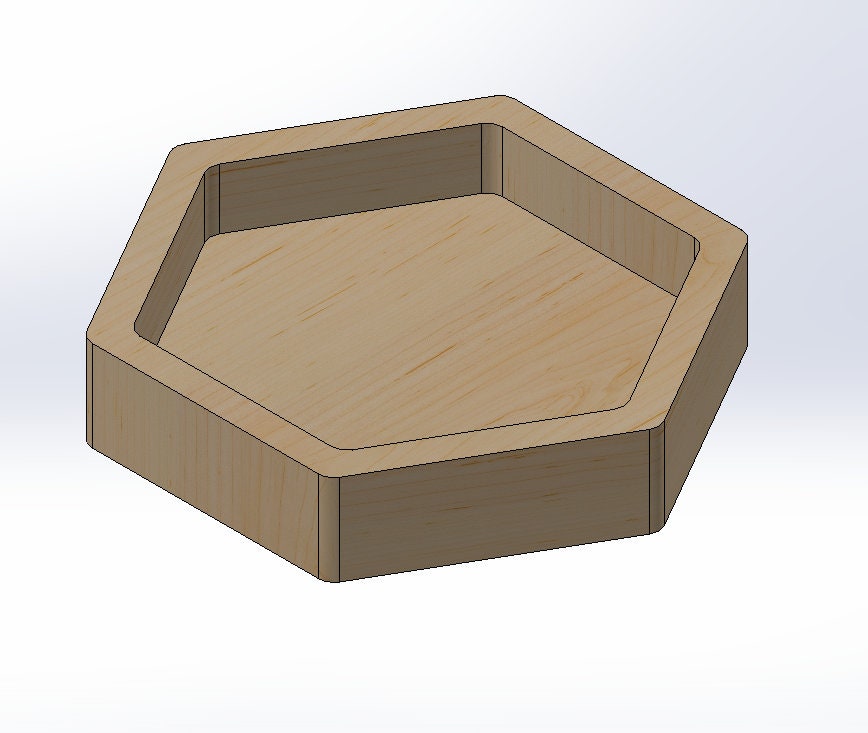 Hexagon Honey Comb Catch All Tray Set DXF STL CNC Router Files - Etsy