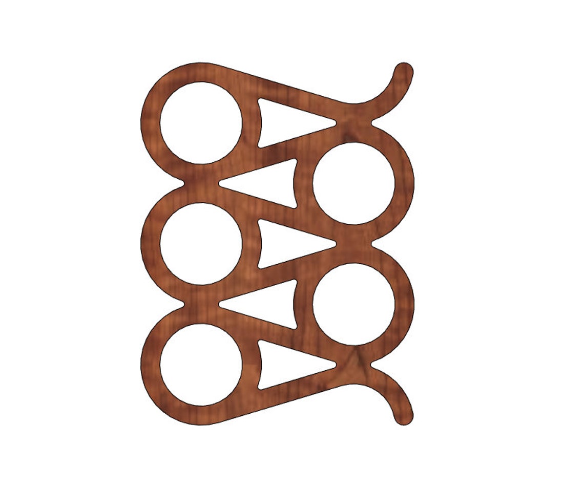 6 Bottle Wine Rack CNC Router Laser Cut Files Folded Ribbon Switchback ...