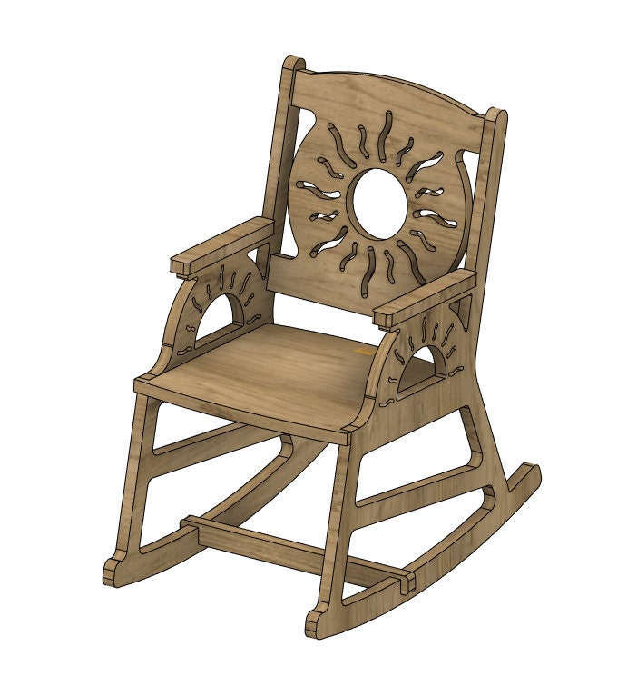 Children's Kid's Rocking Chair CNC Router Laser Files - Etsy