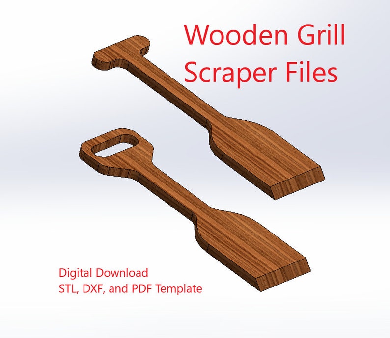 Wooden Grill Barbecue Cleaner Scraper CNC Router Cutting Vector DXF ...