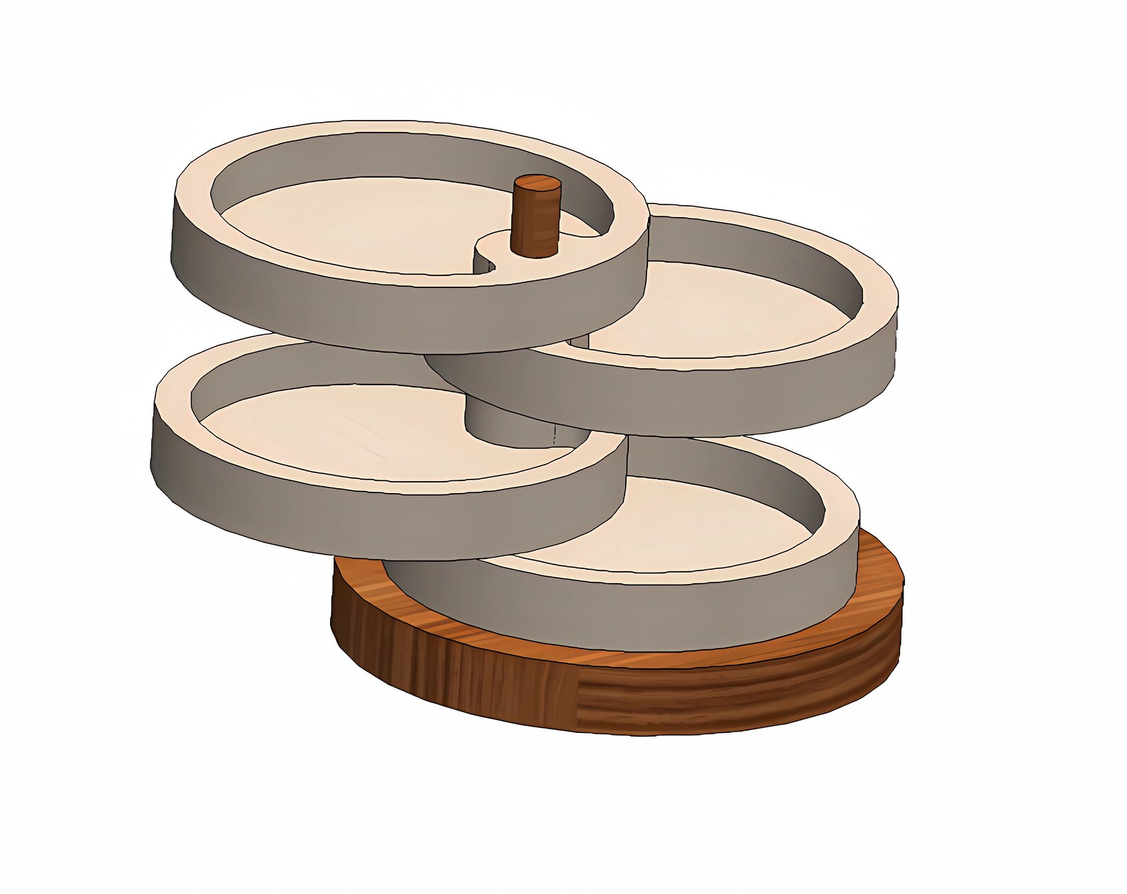 Stacking Swivel Catch All Jewelry Ring Tray CNC Router File Printable ...