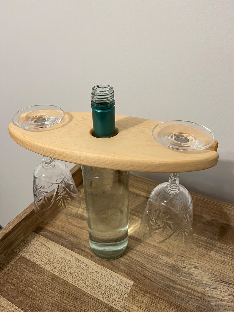 Wine Glass Bottle Caddy Woodworking Pattern Template CNC Router Files ...