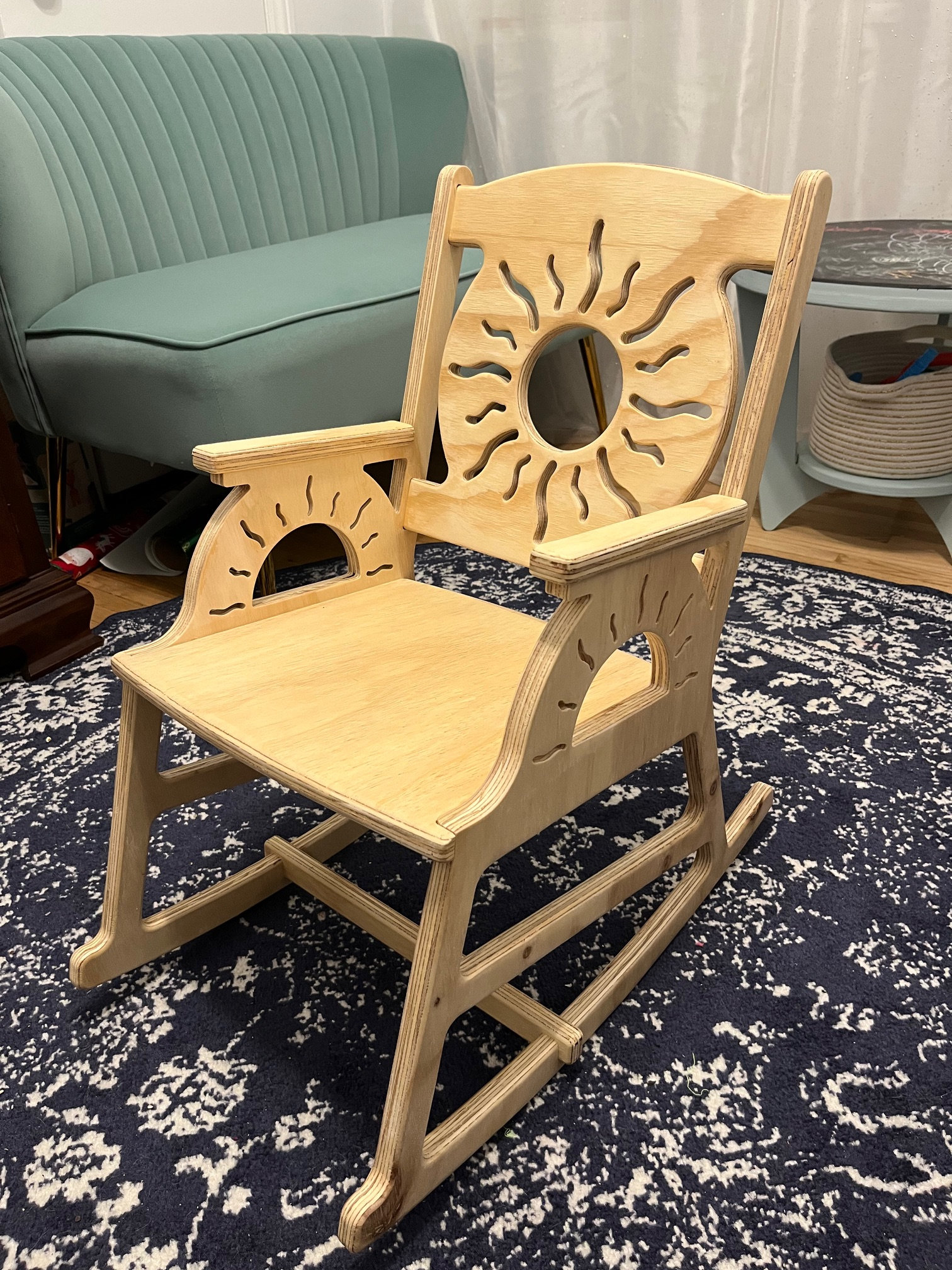 Children's Kid's Rocking Chair CNC Router Laser Files - Etsy
