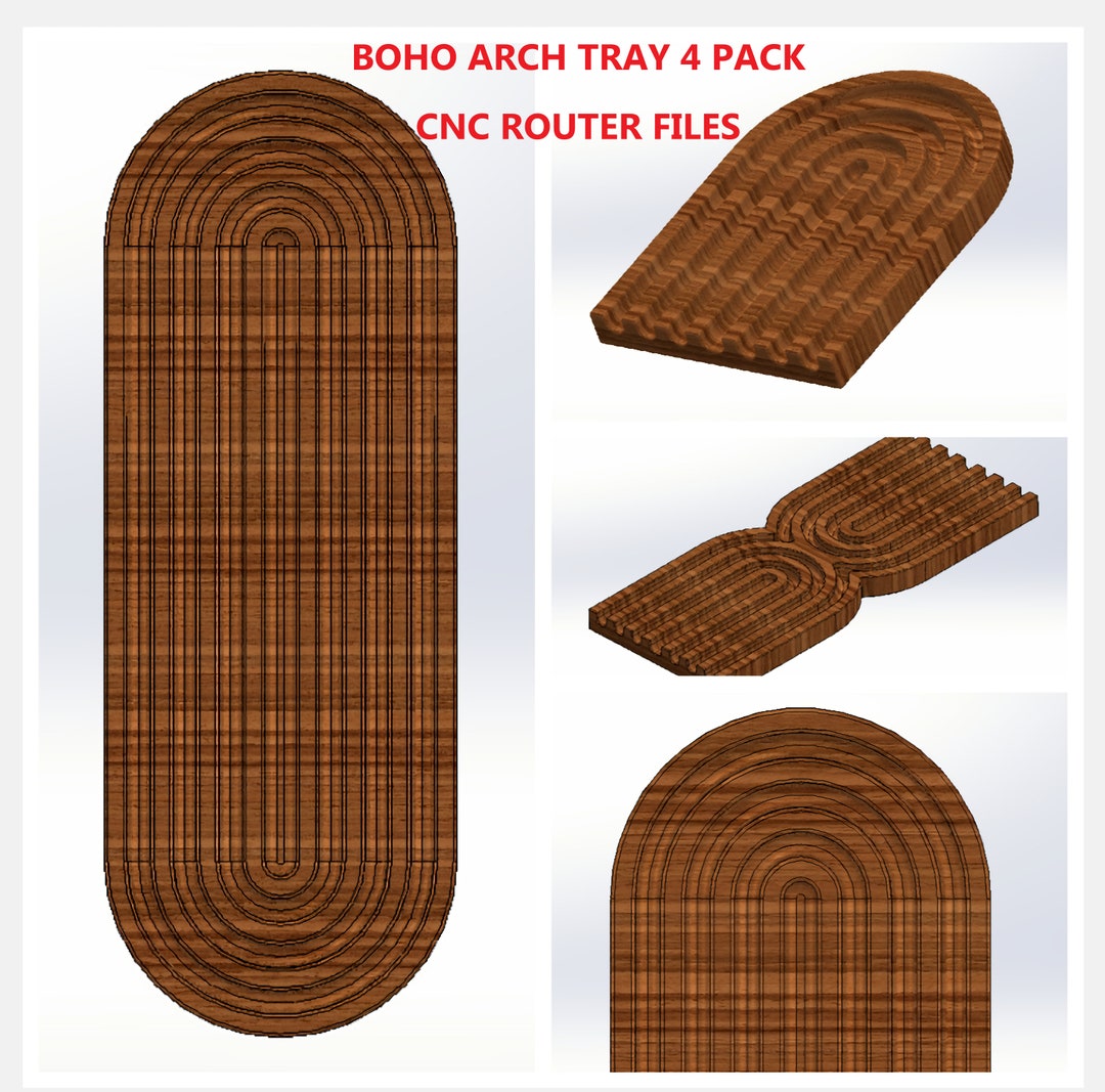 BOHO Arch Tray Digital Download CNC Router Tray Files Dxf Stl - Etsy