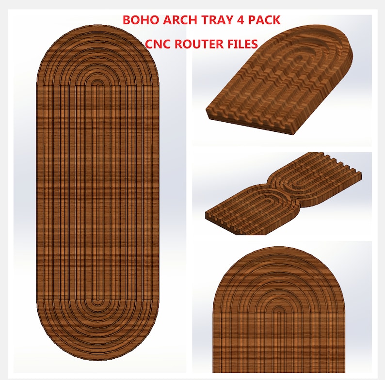 BOHO Arch Tray Digital Download CNC Router Tray Files Dxf Stl - Etsy