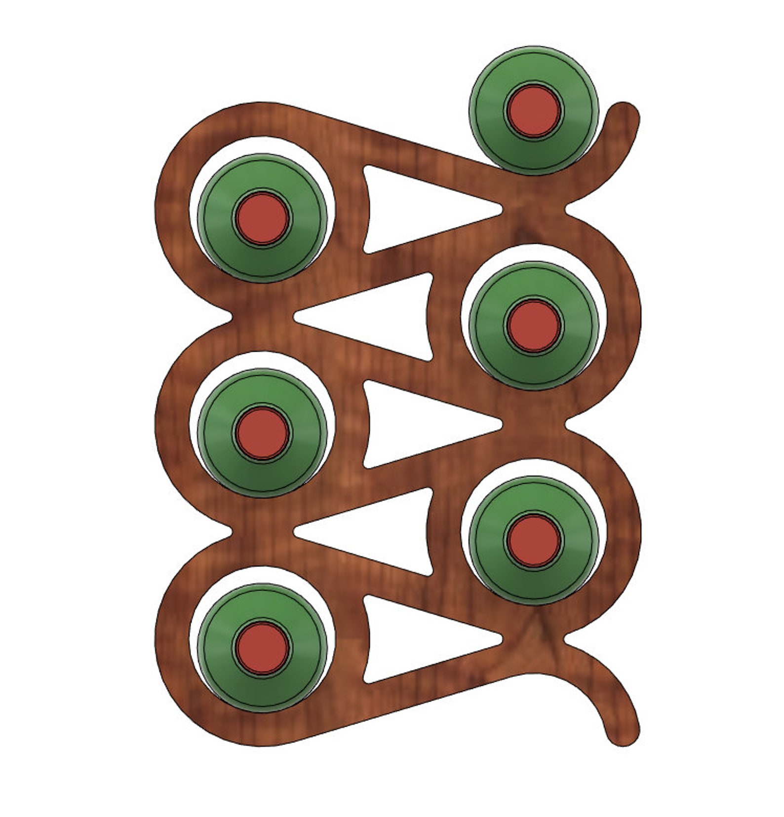 6 Bottle Wine Rack CNC Router Laser Cut Files Folded Ribbon Switchback ...