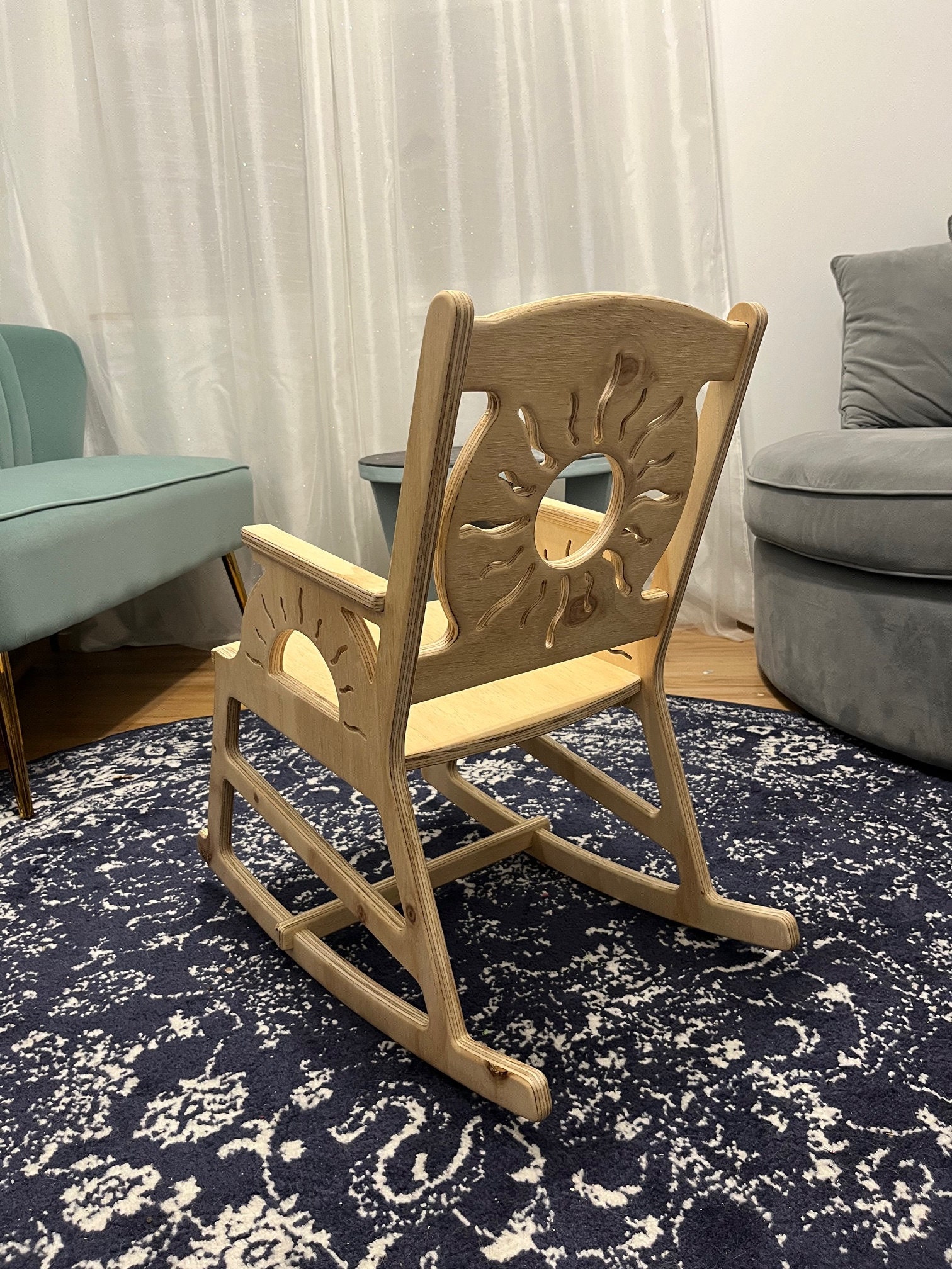 Children's Kid's Rocking Chair CNC Router Laser Files - Etsy