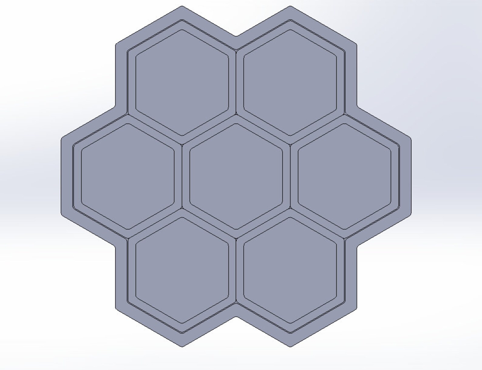 Hexagon Honey Comb Catch All Tray Set DXF STL CNC Router Files - Etsy