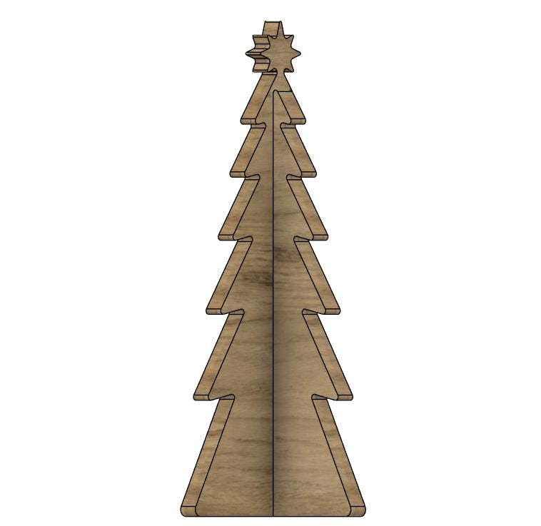 Christmas Tree Decor Flat Pack Knockdown CNC Router Files Dxf - Etsy