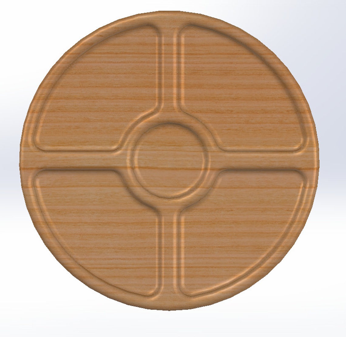 Snack Serving Tray Model Five Section Wooden Catch All CNC Router Files ...