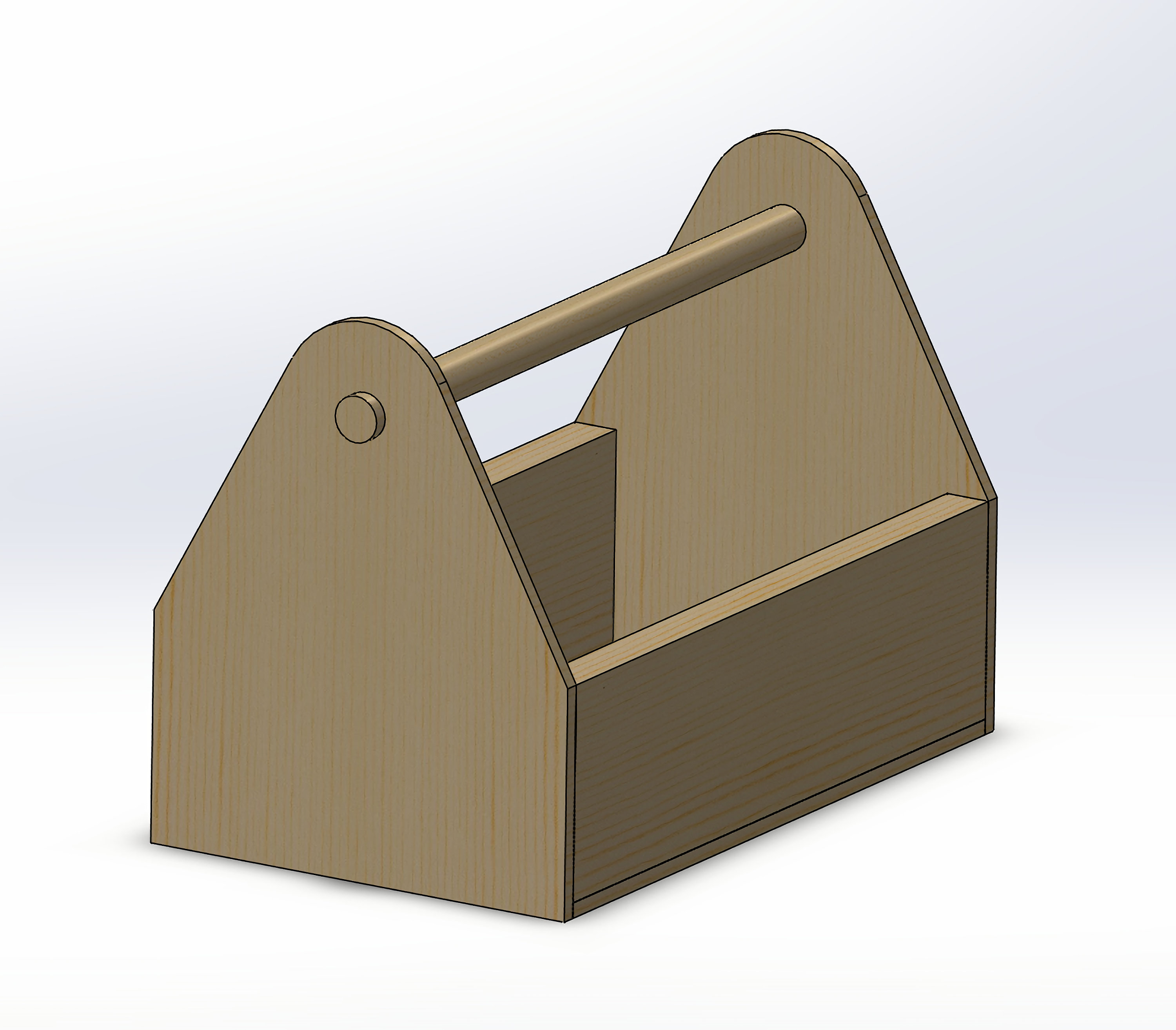 Tool Box/garden Tote/art Supplies Caddy Plans Beginner DIY DXF CNC ...