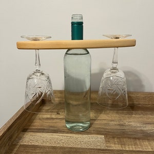 Wine Glass Bottle Caddy Woodworking Pattern Template CNC Router Files ...