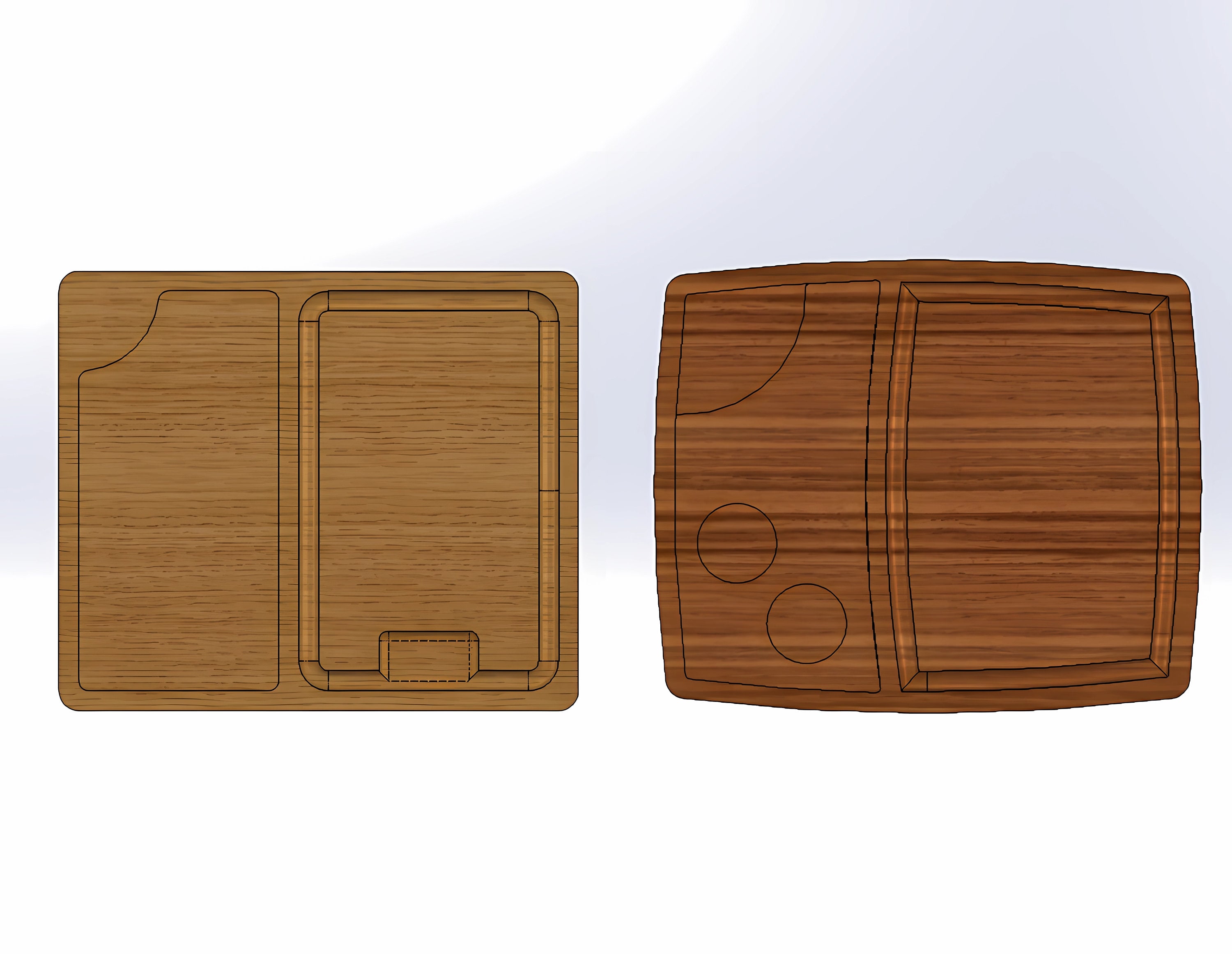 Wooden Bistecca Steak Plates Cutting Board CNC Router and Template ...
