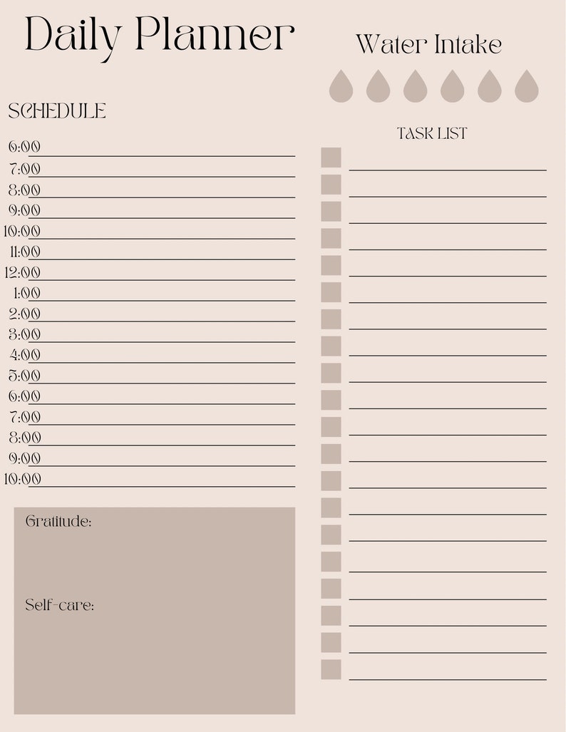 Daily Planner - Etsy