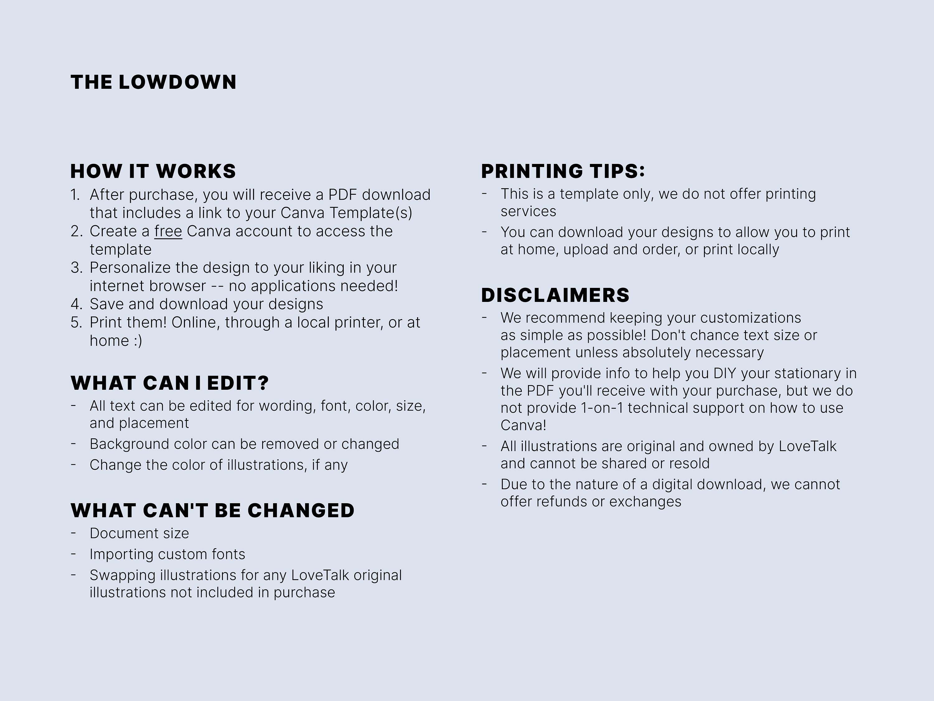 SOIREE DIY Menu | Fully Editable Template | Digital Download for Day-of ...