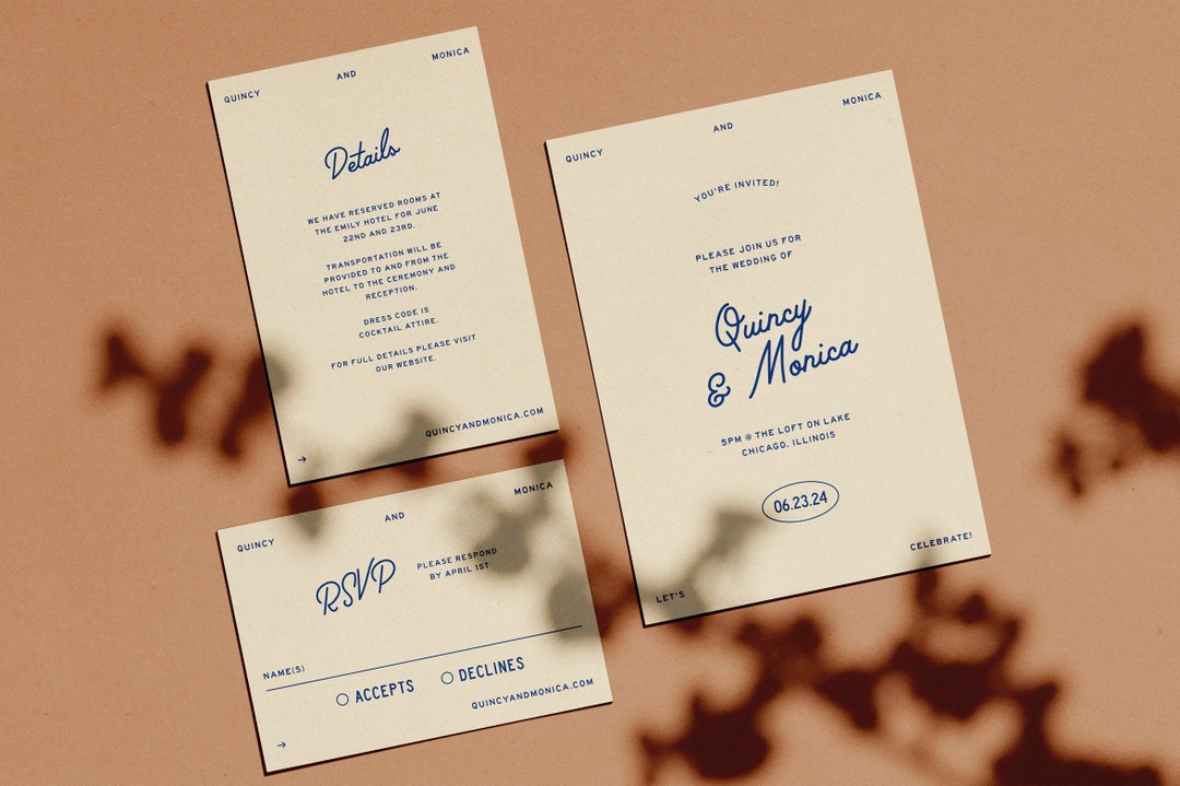 HOOPS Custom Designed Wedding Invite Suite | Digital Download for ...