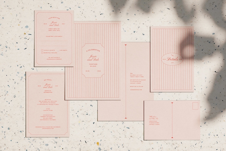 SOIRÉE Single-color Custom Designed Wedding Invite Suite - Etsy