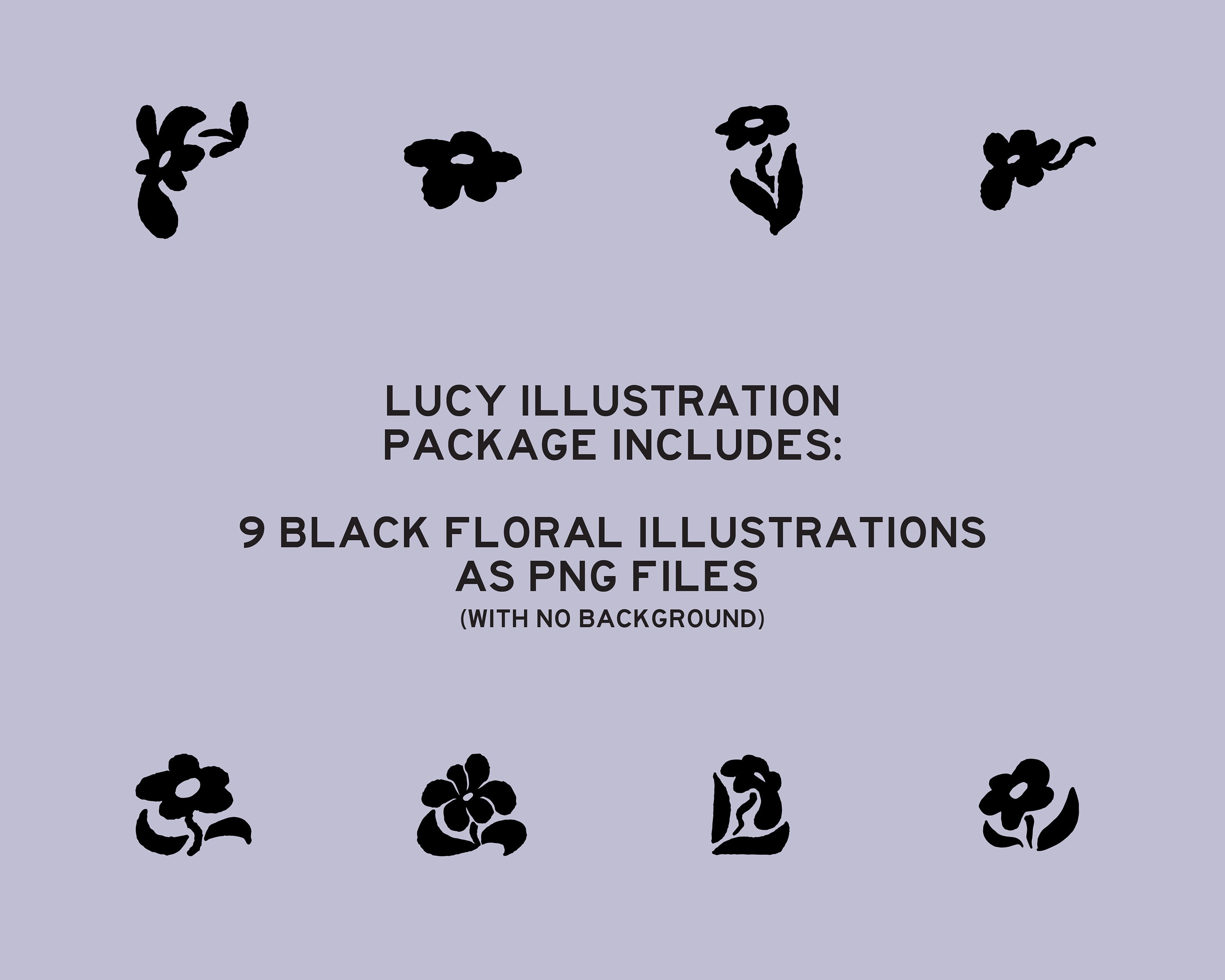 LUCY Floral Illustration Suite Digital Download - Etsy