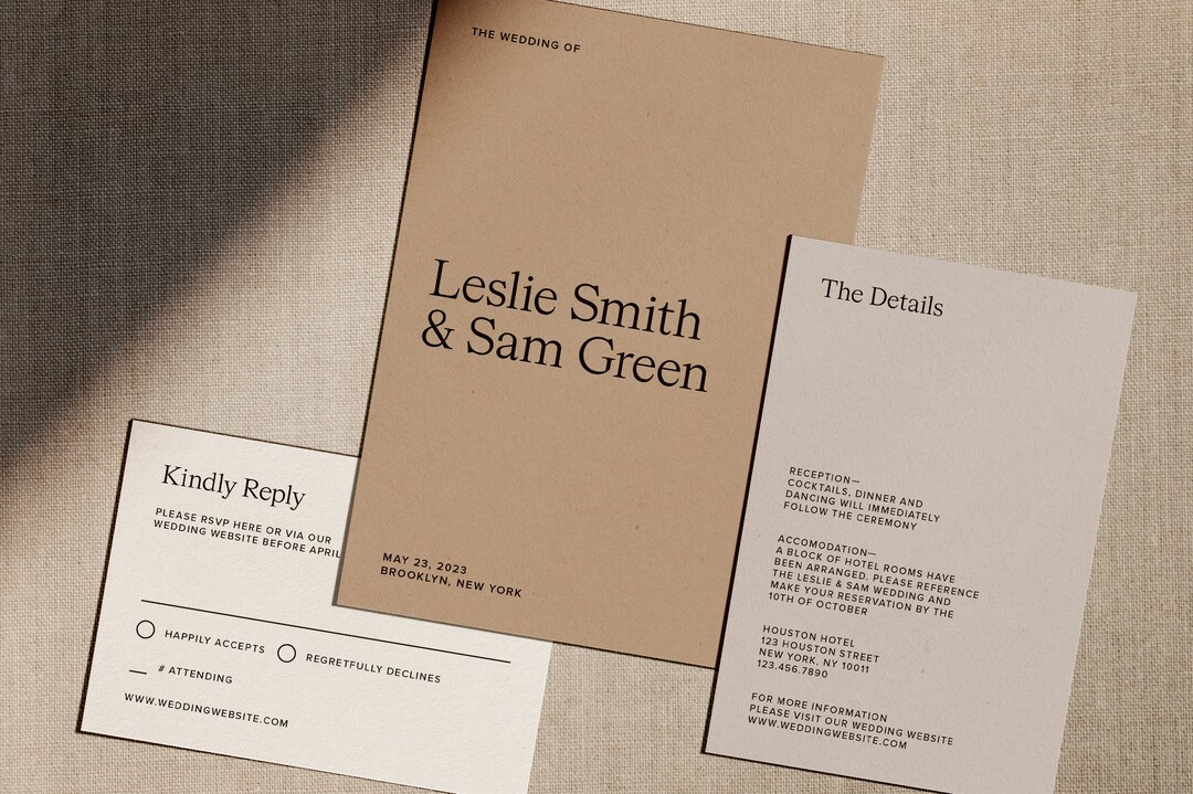 CREAM Custom Designed Wedding Invite Suite | Digital Download for ...