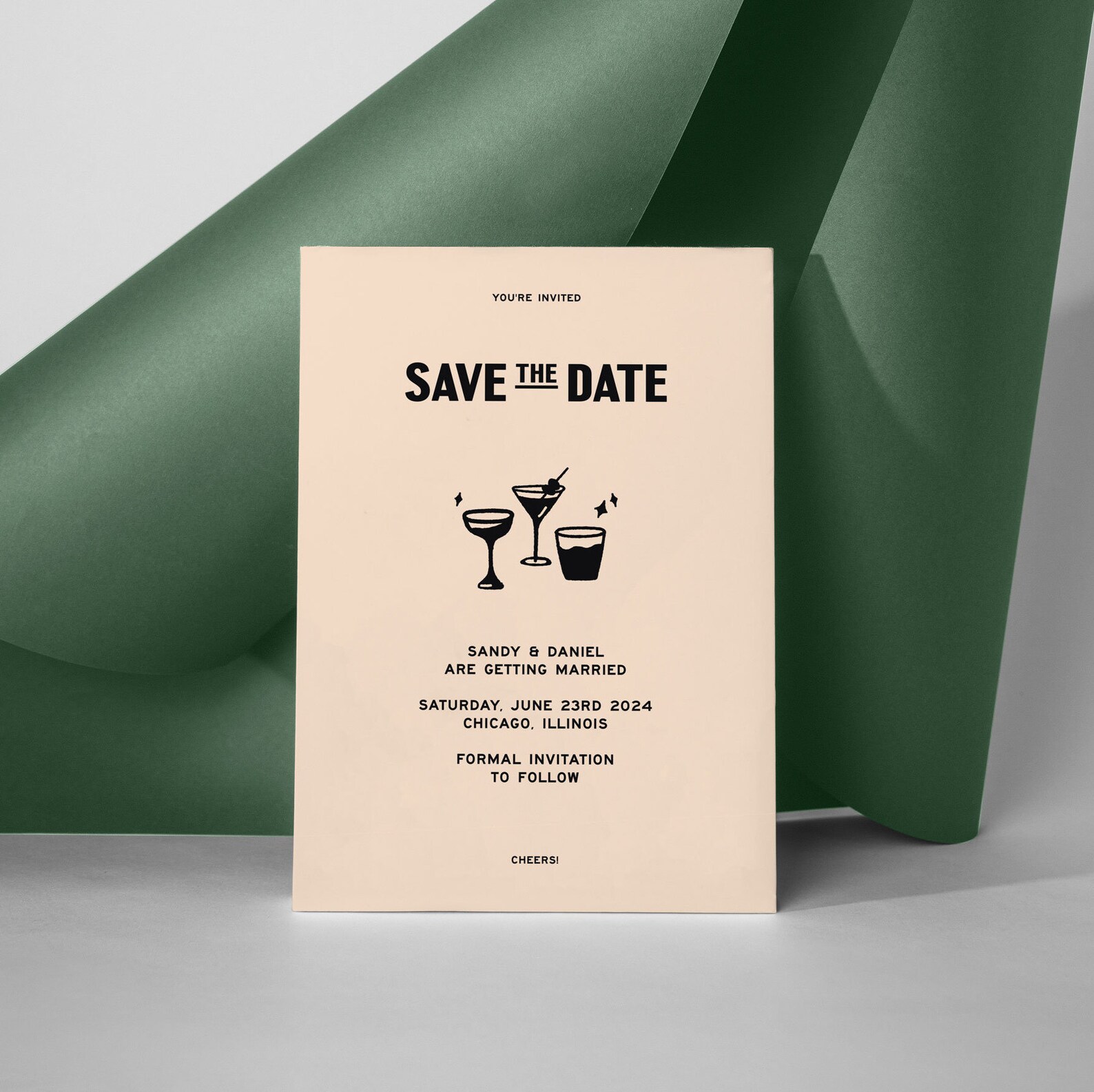 CHEERS PREMIUM Custom Designed Wedding Save the Date Digital - Etsy