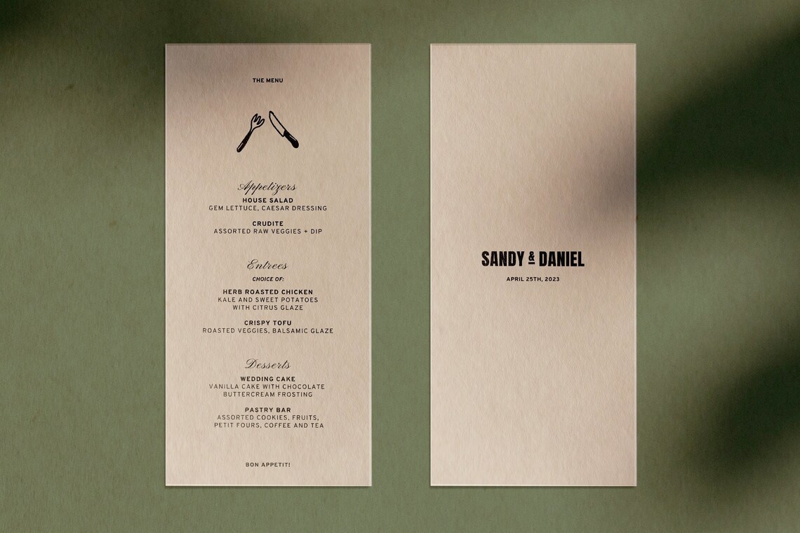 CHEERS DIY Menu Fully Editable Template Digital Download - Etsy