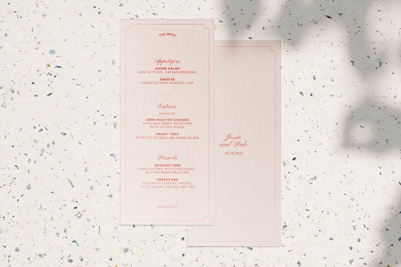 SOIREE DIY Menu | Fully Editable Template | Digital Download for Day-of ...