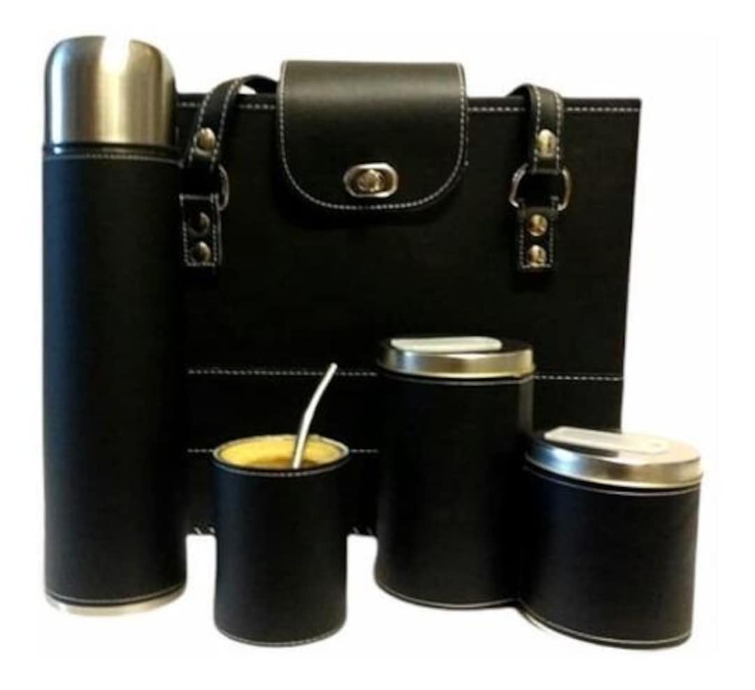 Equipo De Mate, Set De Mate, Set Matero, Kit De Mate Cuero PU Premium ...