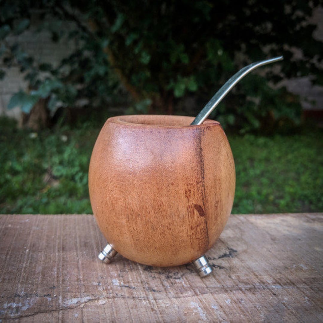 Modern Quality Mate De Madera Algarrobo Con Patas De Acero Inoxidable Hand Made Argentina - Etsy