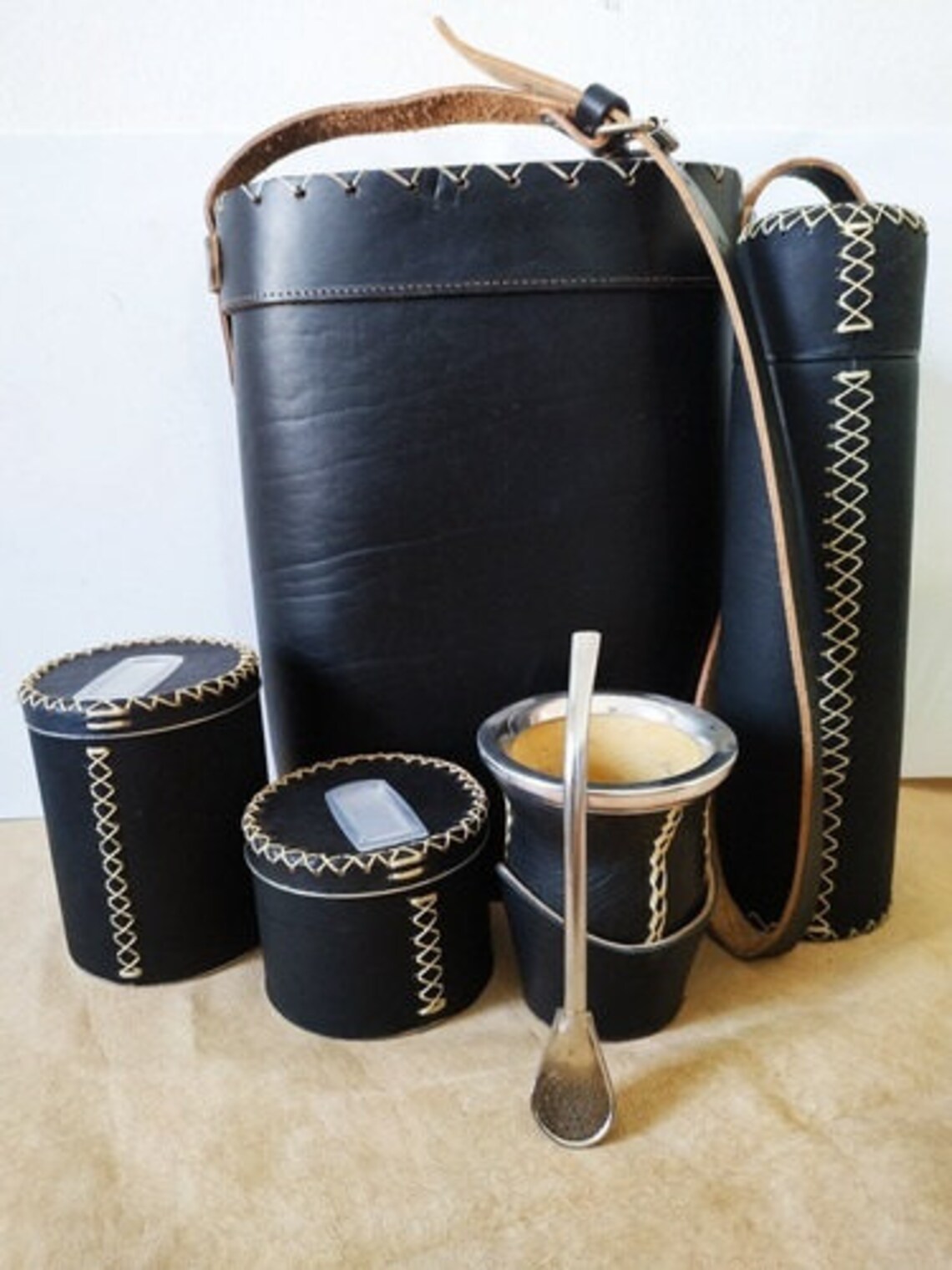 Argentinian Yerba Mate Kit Matera Bag, Mate Gourd Cup, Thermos ...