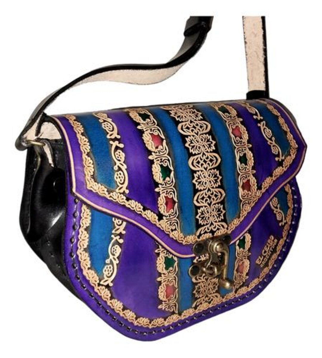 Cartera Artesanal Bandolera Para Mujer En Cuero Vaqueta Cincelada ...