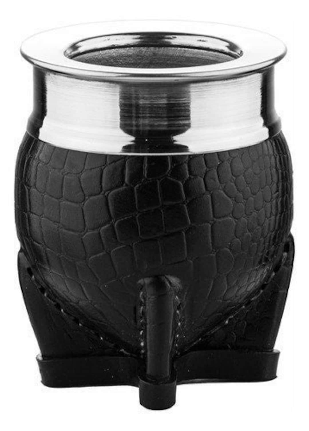 Argentinian Mate Imperial Deluxe Croco Negro-interior De Acero ...