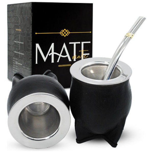 Matera Cuero Modelo Canasta Mate Uruguayo Imperial Handmade Argentina ...