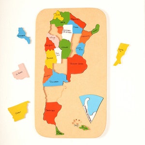 COMBO: 6 Mapas Rompecabezas De Madera (spanish) or (english)- Wooden ...