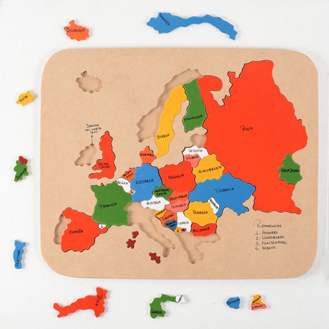 Mapa Rompecabezas Infantil Madera Europa (español)-europe Wooden Kids ...