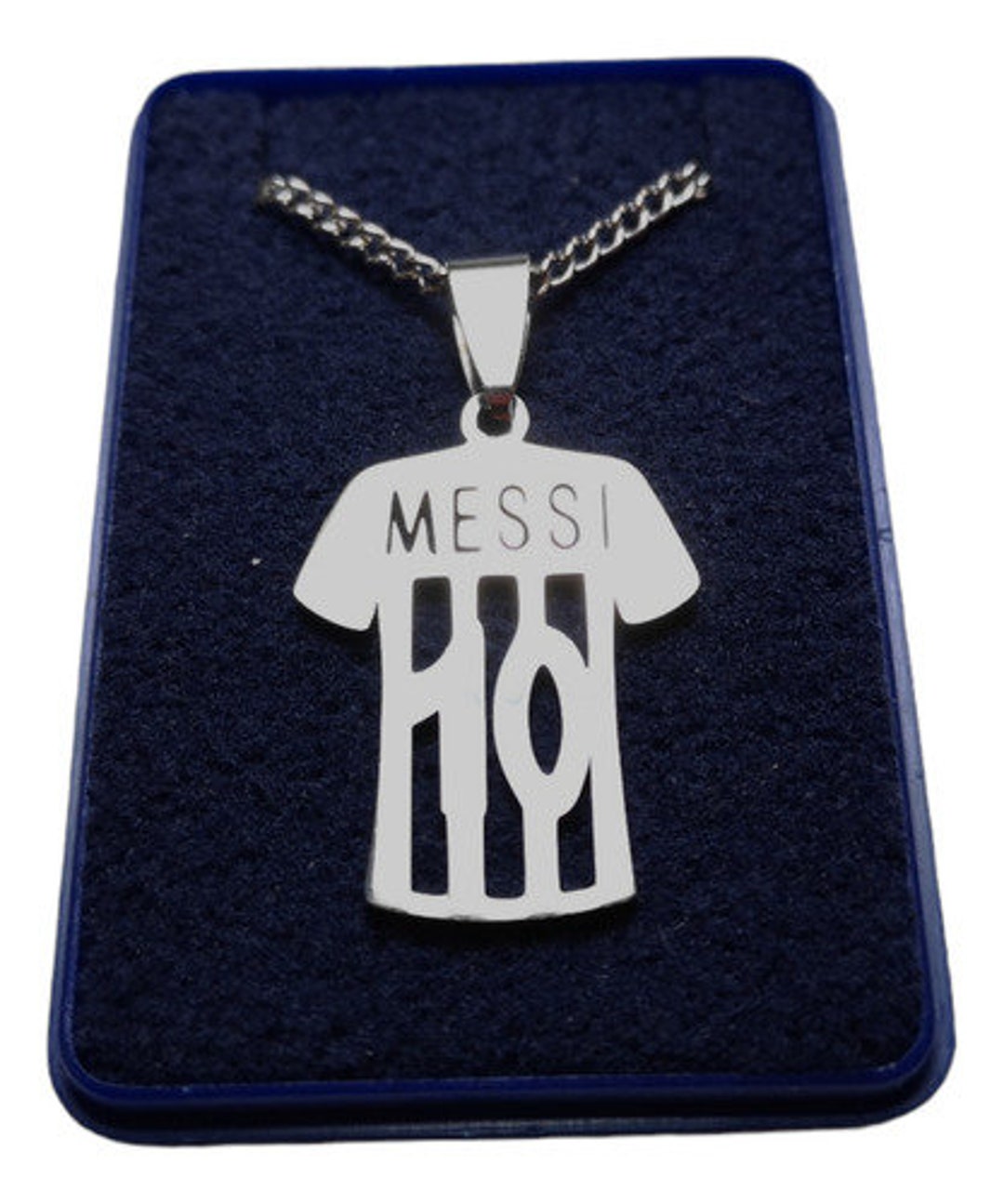 Dije Camiseta Futbol Messi 10 C/ Cadena Todo Acero Quirurgico El Regalo ...