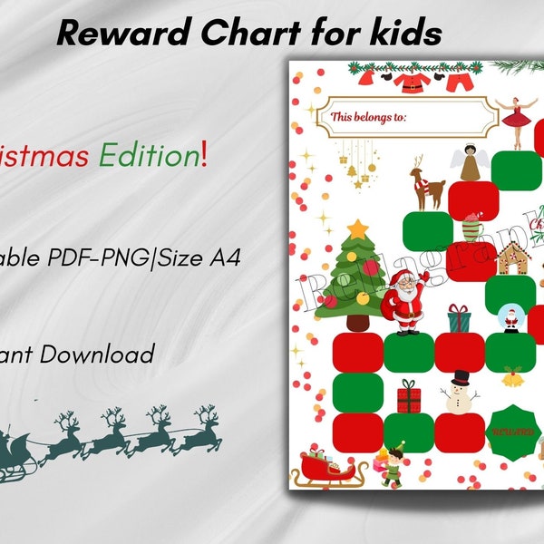 Christmas Sticker Chart - Etsy