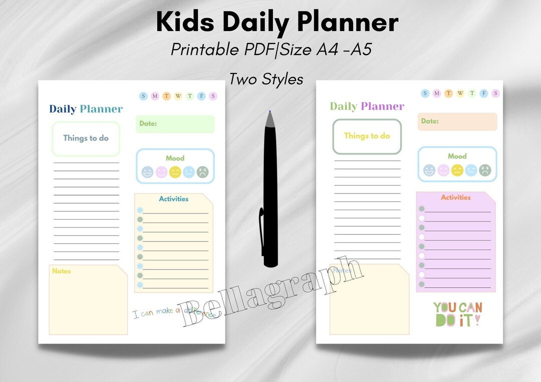 Printable Daily Planner for Kidskids Scheduleschool Student - Etsy