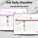 Daily Cat Care Chart,cat Care Checklist,cat Feeding Planner,printable ...
